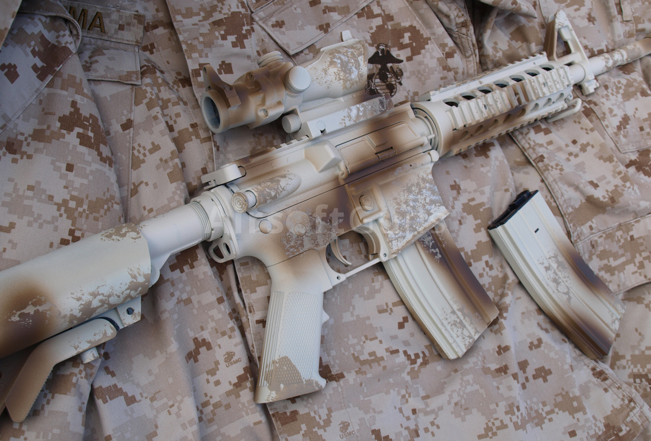 Camo Custom M4 SOPMOD, 160 m/s, AirsoftGuns, CM.007 | AirsoftGuns